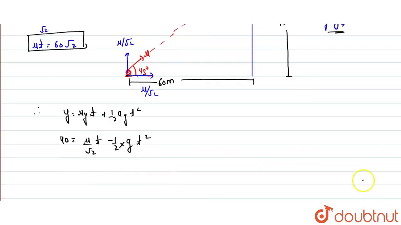 A person sees an object on a tree at a heitht of ` 40 m` and at a ...