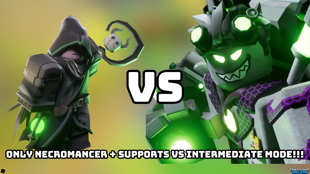 ONLY Necromancer + Supports VS Intermediate Mode!!! (TDS) - YouTube