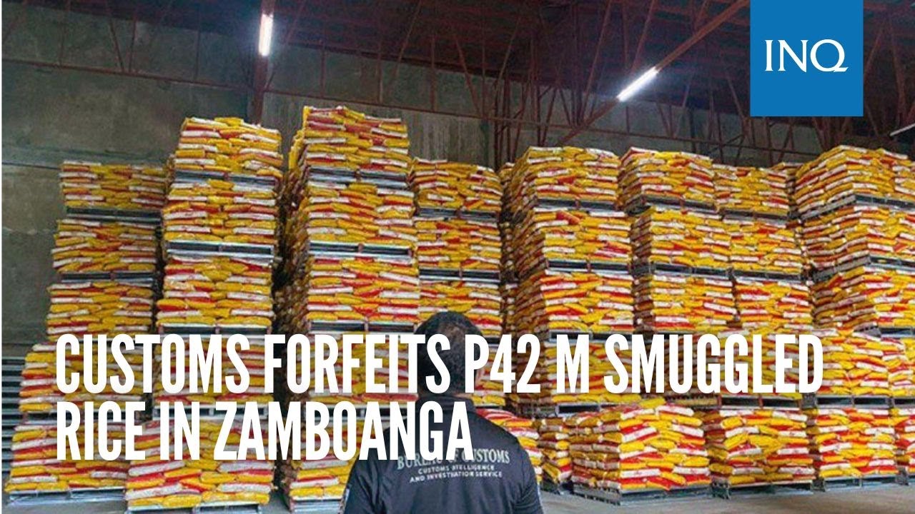 Customs forfeits P42 M smuggled rice in Zamboanga - YouTube