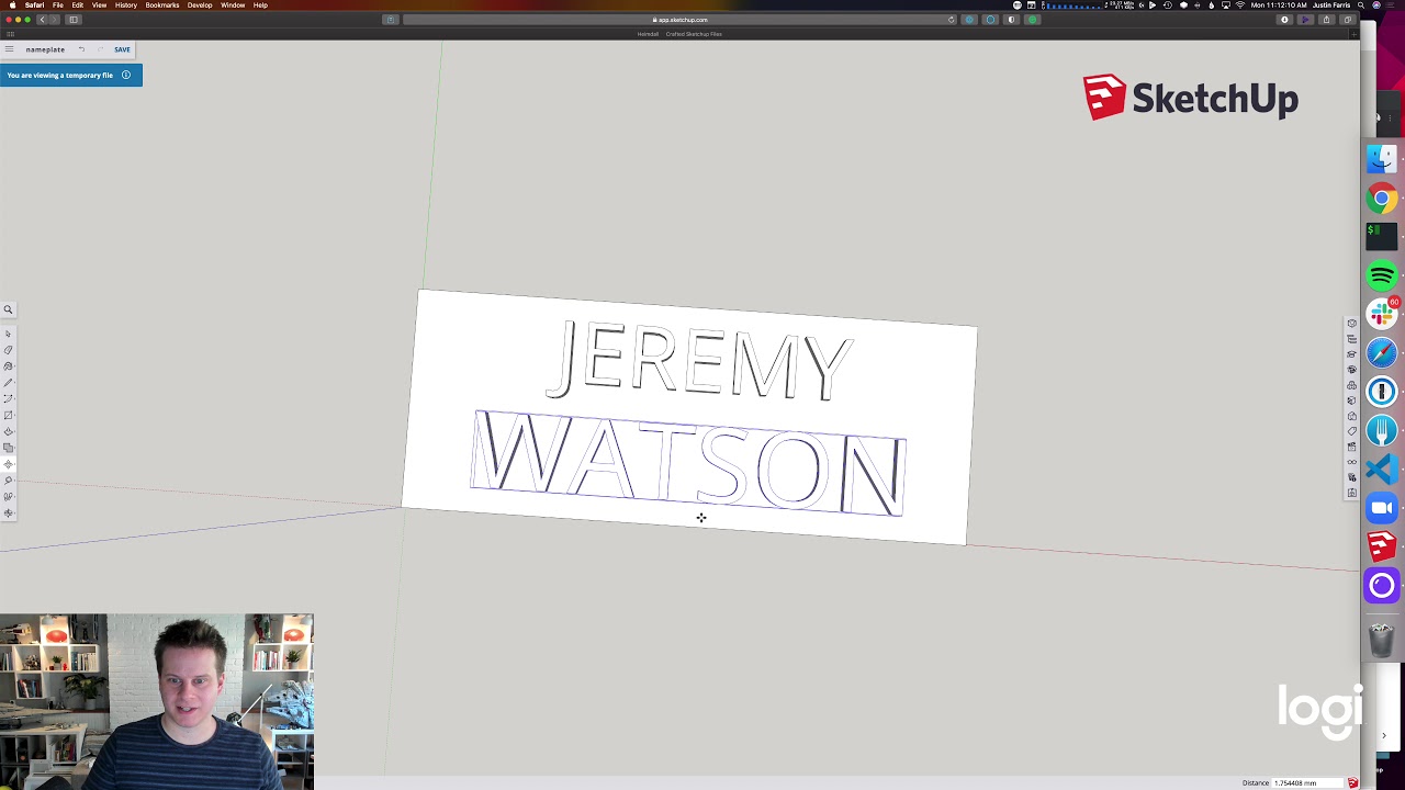 Dev Section Devies - SketchUp Web Nameplate Creation - YouTube