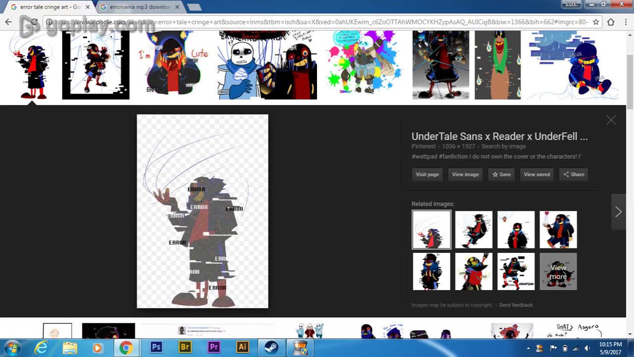 Error sans reacts to cringe - YouTube