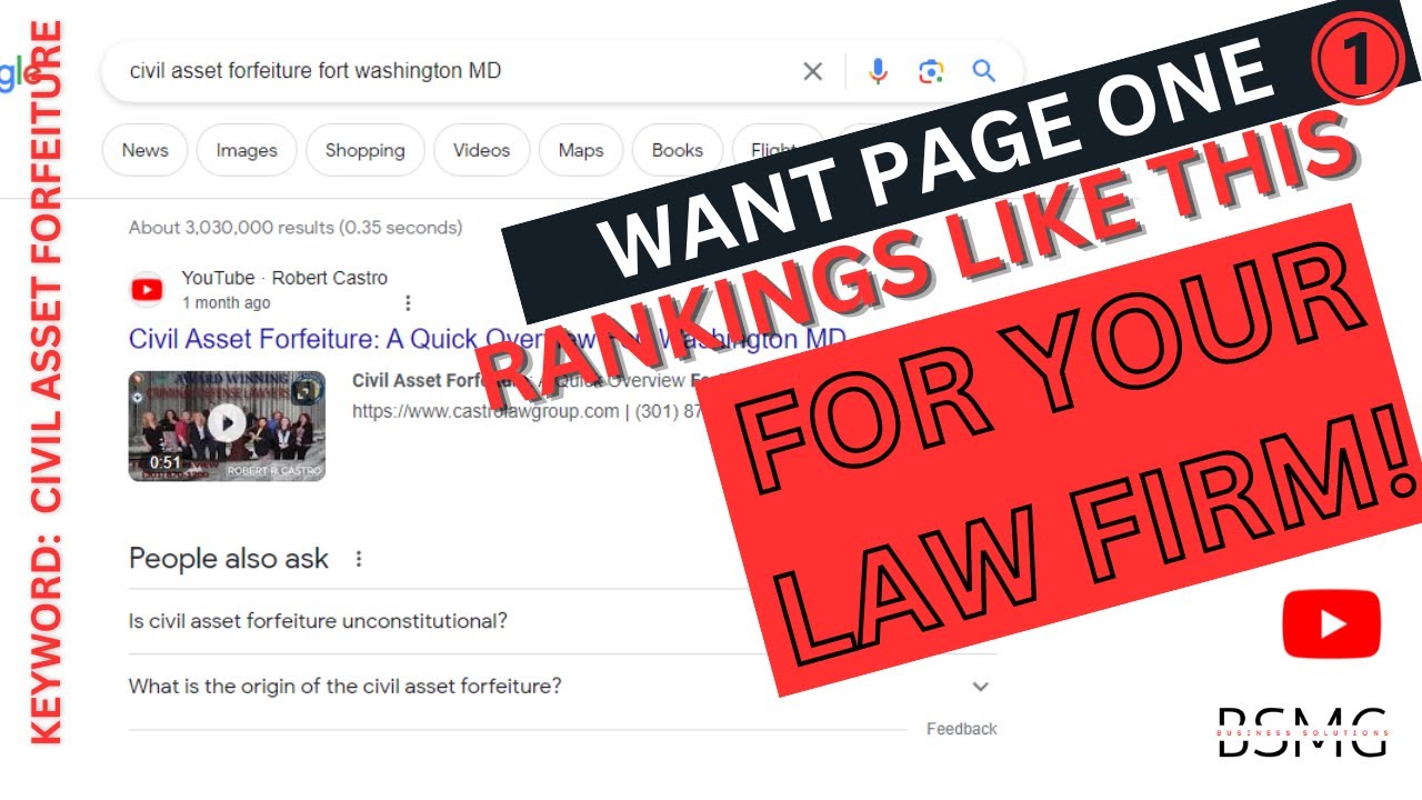 Why First-Page Videos on Google & YouTube are Crucial for Lawyers!🌐🔍 ...