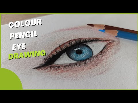 Detailed eye | learn to draw colour pencils detailed eye | Realistic ...