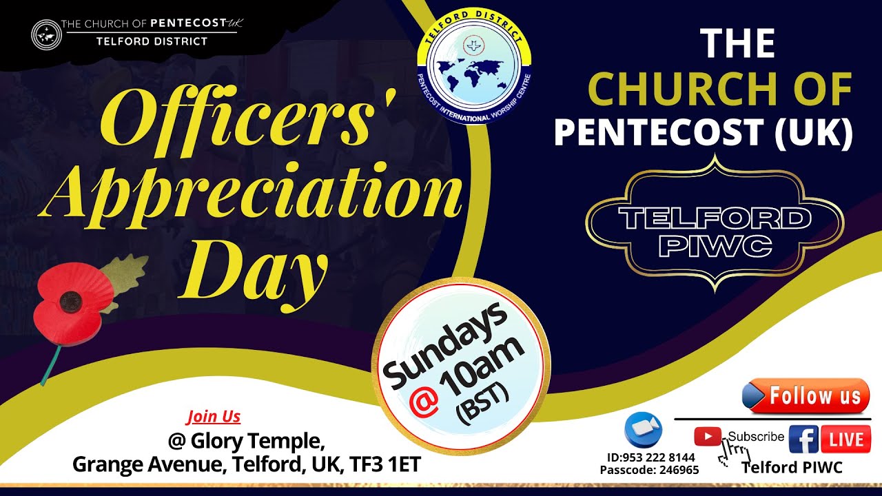 Sunday Service - 13th November (Officers Appreciation & Remembrance ...