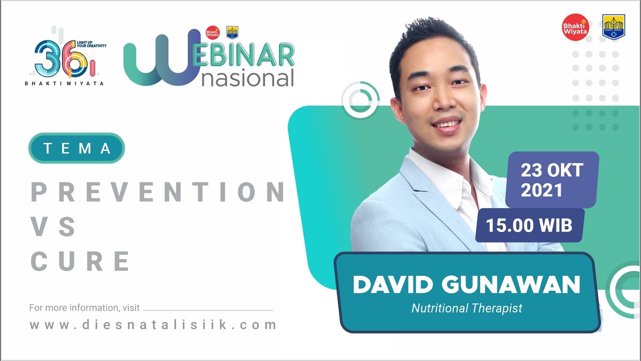 Webinar Nasional : Prevention VS Cure | DAVID GUNAWAN - YouTube