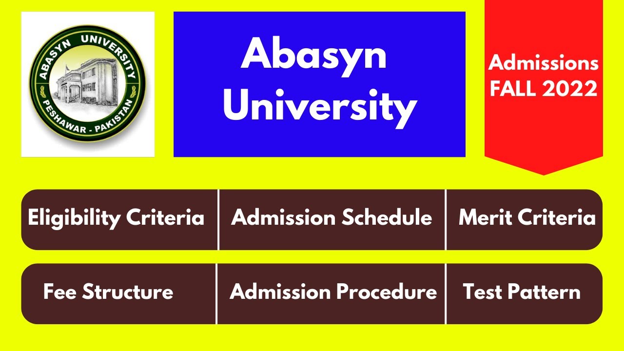Abasyn University Admissions - Fall 2022 - YouTube