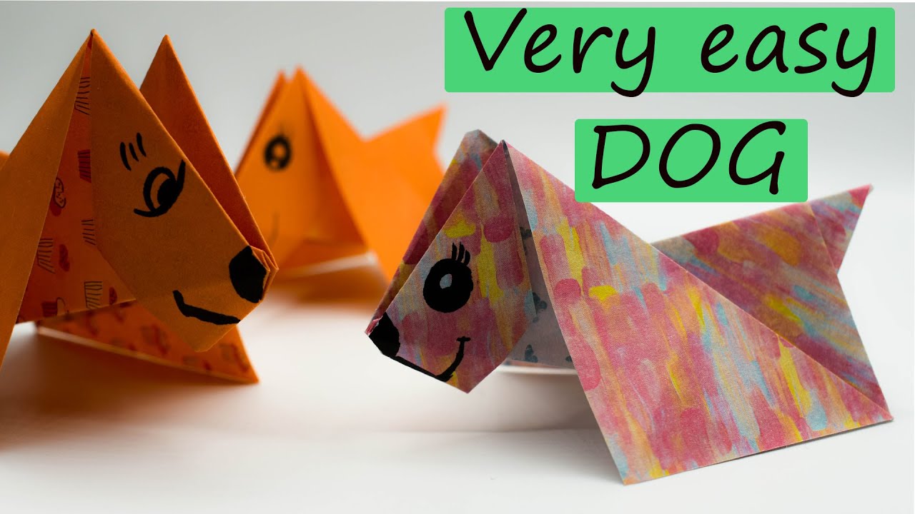 Easy DIY paper DOG | ⚜ Origami Animals - YouTube