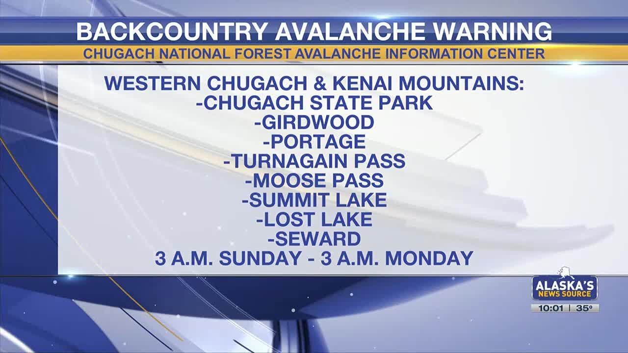Backcountry avalanche warning issued for Southcentral Alaska - YouTube