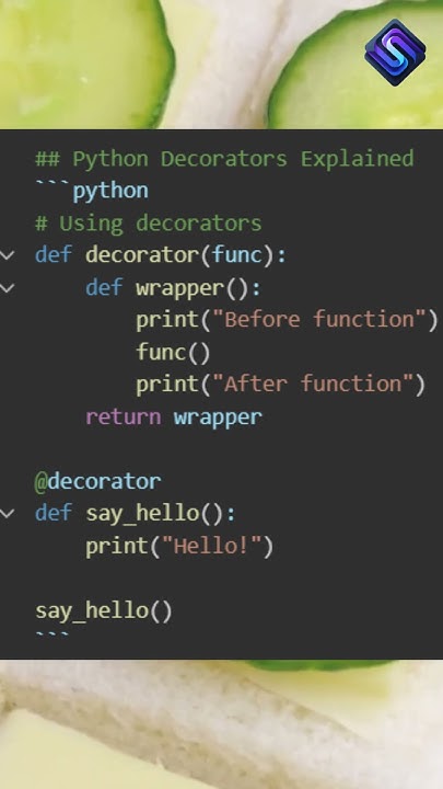 Decorators in Python | Short Series | #shorts #python #coding - YouTube