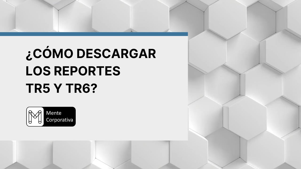 ¿Cómo descargar el TR5 y TR6 del T-Registro? - YouTube