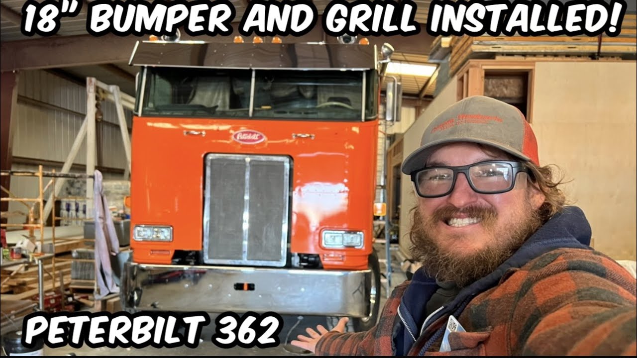 Installing 4 State Trucks 18" Bumper on my Peterbilt 362 - YouTube