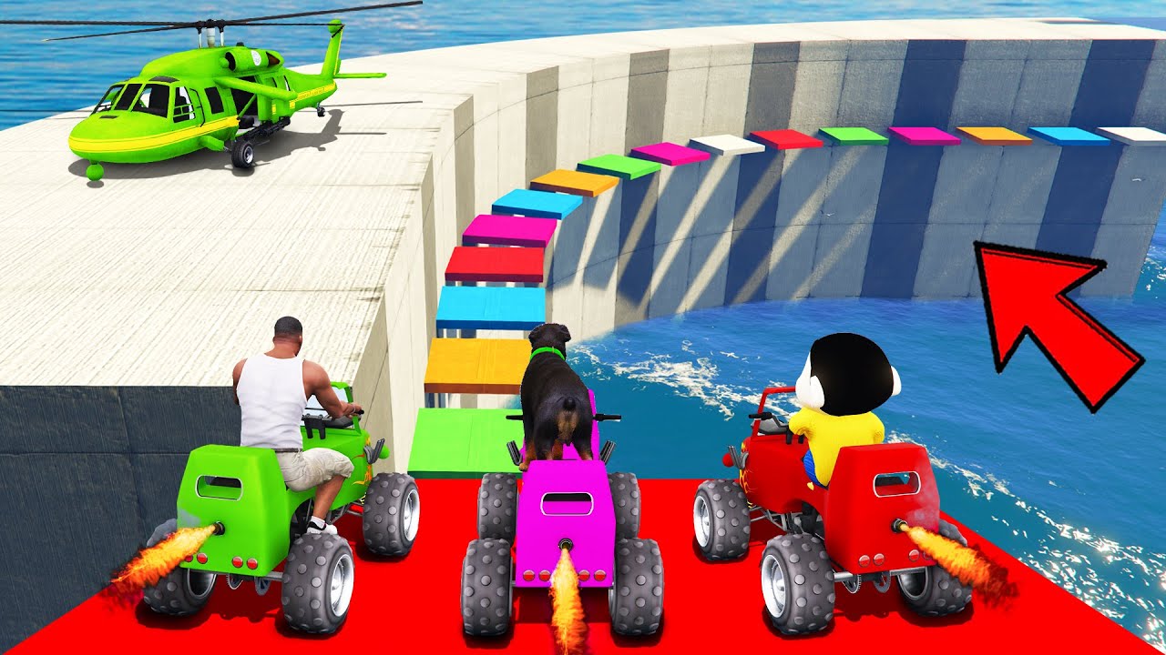 SHINCHAN AND FRANKLIN TRIED THE IMPOSSIBLE MULTI-COLOUR GAP BLOCKS ...