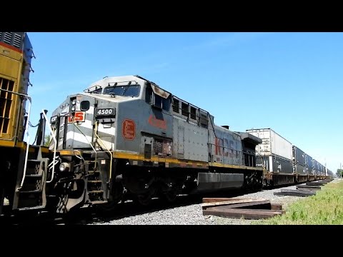 CPKC 4500 (Grey Ghost Unit) trails 2nd on CSX I131 - YouTube