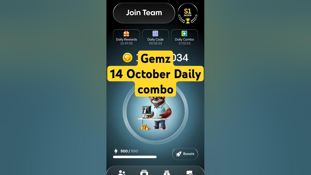 Gemz Daily combo | 14 October Daily combo| #gemzcombo #short #daily - YouTube