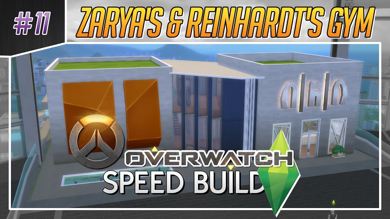 Zarya's & Reinhardt's Gym - The Sims 4 Overwatch Speed Build #11 - YouTube