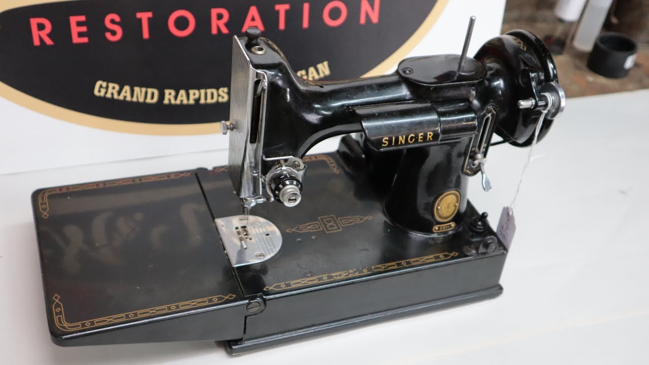 Singer 221 Featherweight Restoration -ASMR - YouTube