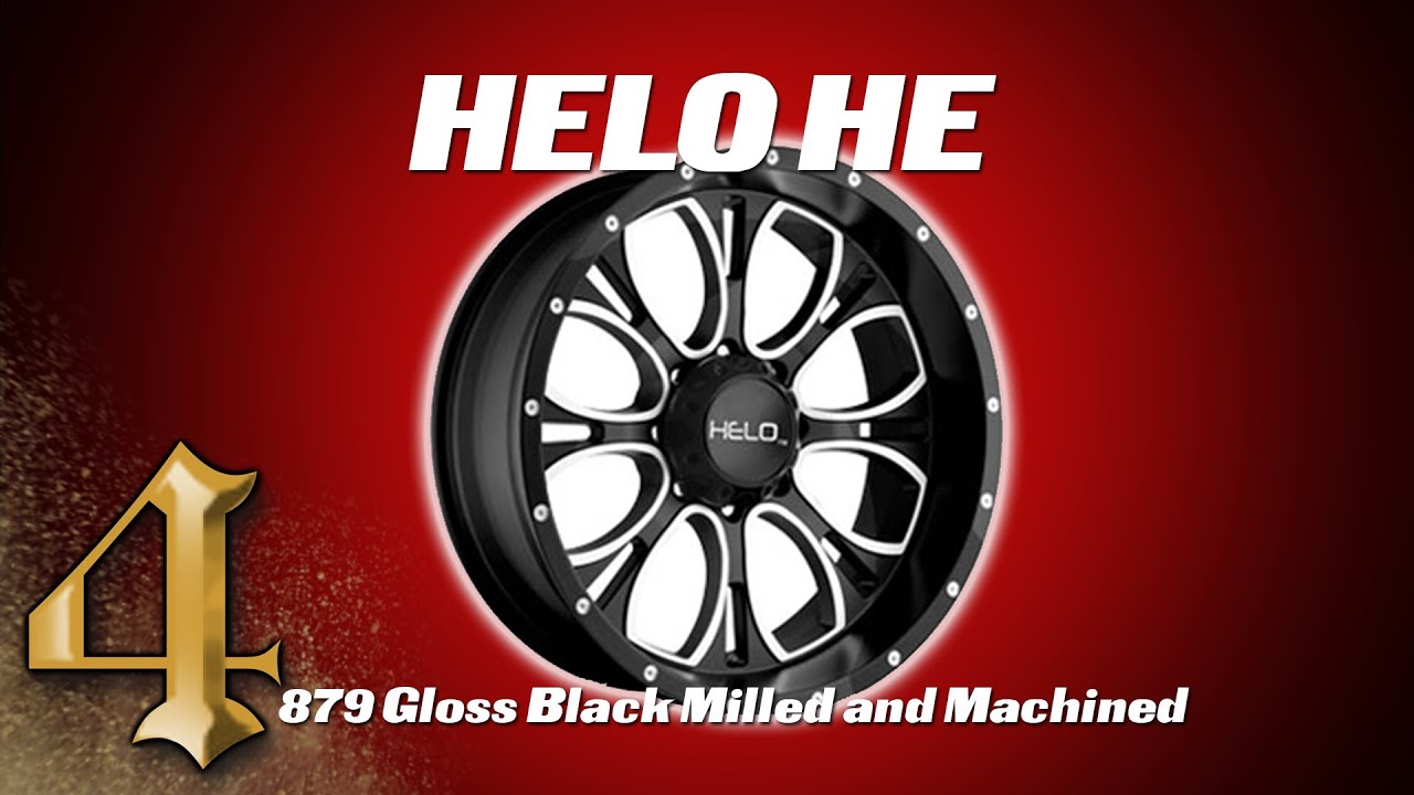 Helo HE879 Gloss Black Wheels - YouTube