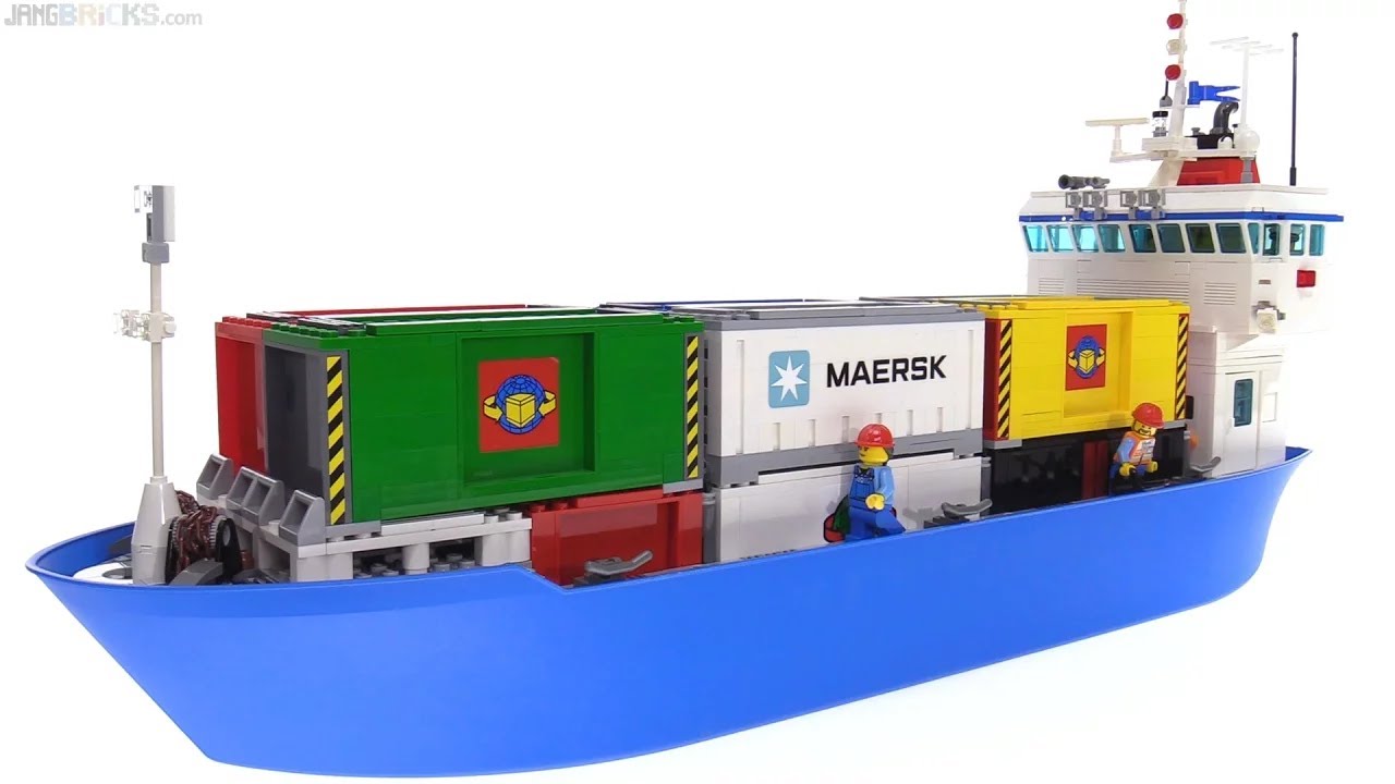🔄 LEGO custom Container Cargo Ship MOC 🚢 from Apr 13, 2017 - YouTube