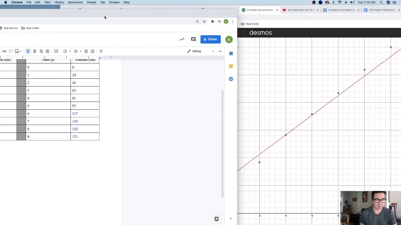 How to use Desmos to graph and find a trendline - YouTube