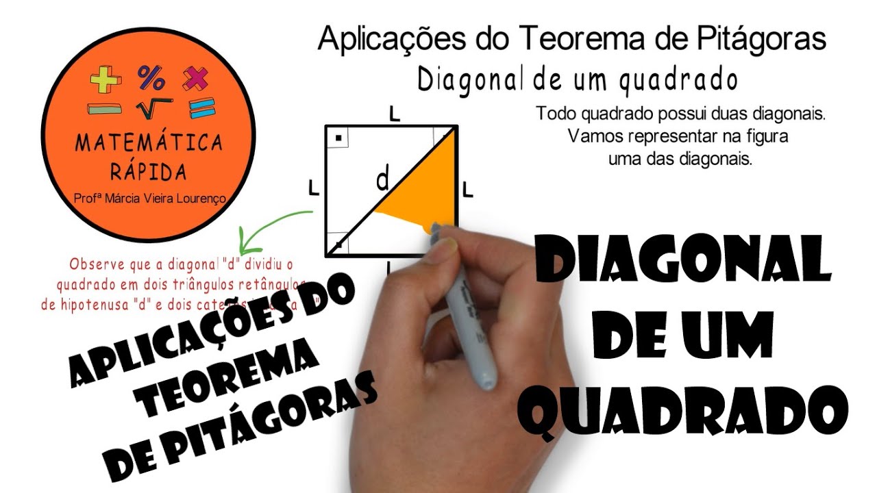 DIAGONAL DE UM QUADRADO - VÍDEO 4 - YouTube