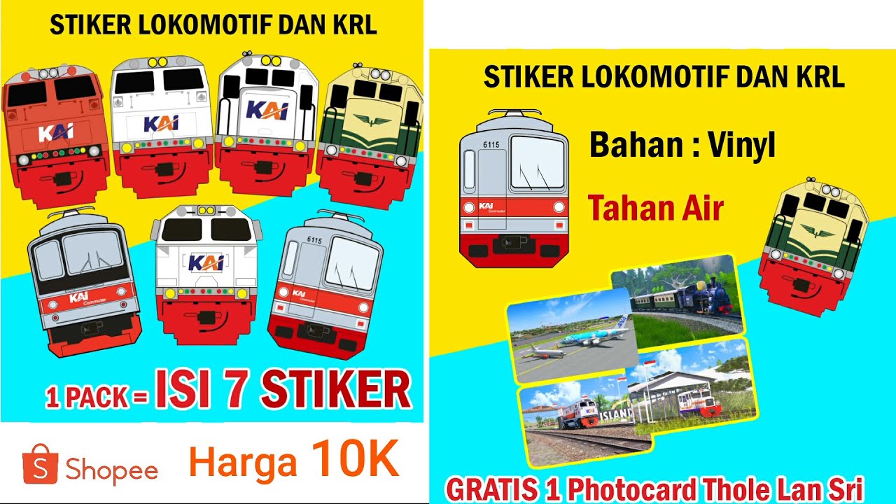 Stiker Lokomotif Dan KRL - YouTube