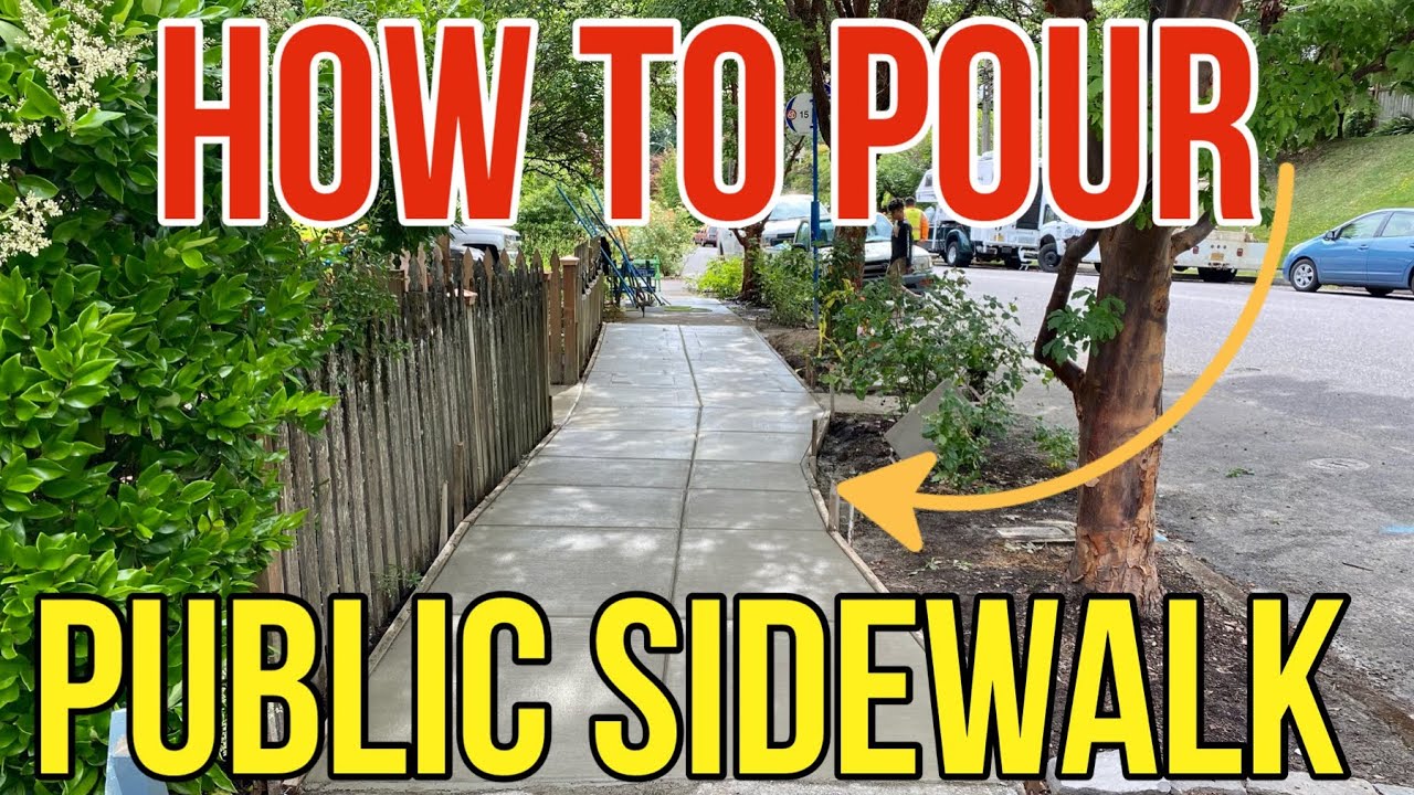 CONCRETE SIDEWALK: How To Pour A Concrete Public Sidewalk in Portland ...
