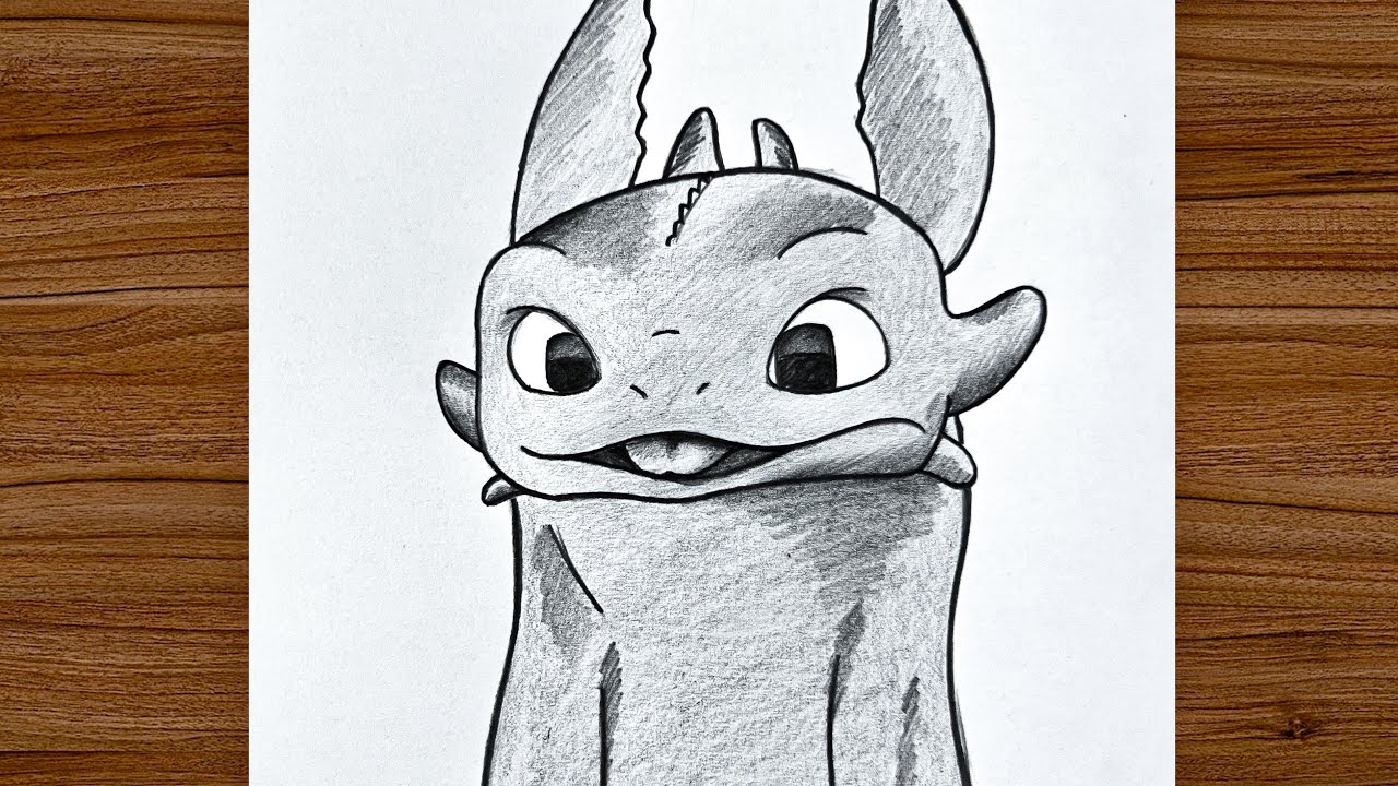 How To Draw Toothless Easy | Toothless Drawing Tutorial (step by step ...