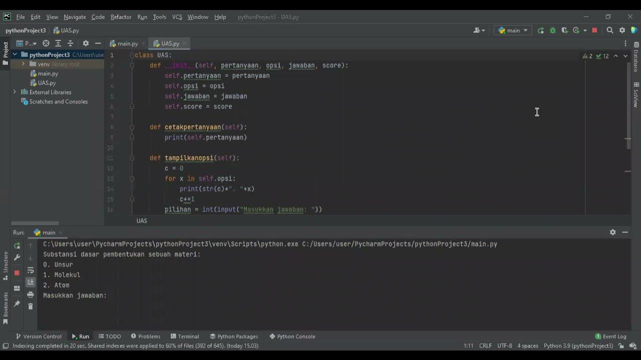 UAS Dasar Pemrograman (Membuat 5 soal menggunakan Python) - YouTube