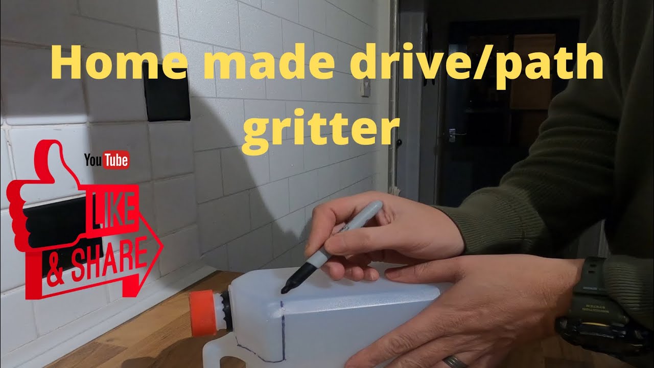 How to grit your paths and drives/ easy - YouTube