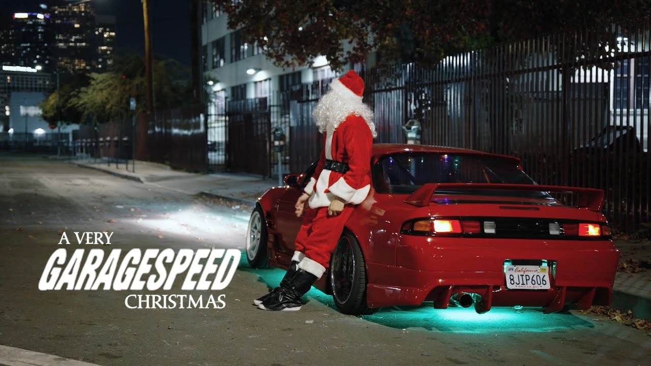 Santa's Drift Sleigh | Christmas Drift Video | 240sx Driving Around LA | 4k | Garage Speed - YouTube