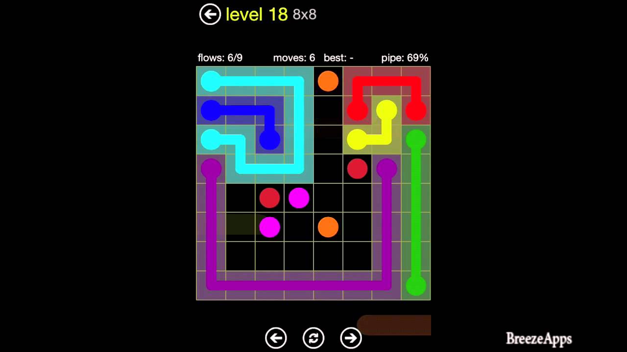 ‪Flow Free 8x8 level 18 (Regular Pack Medium)‬ - YouTube