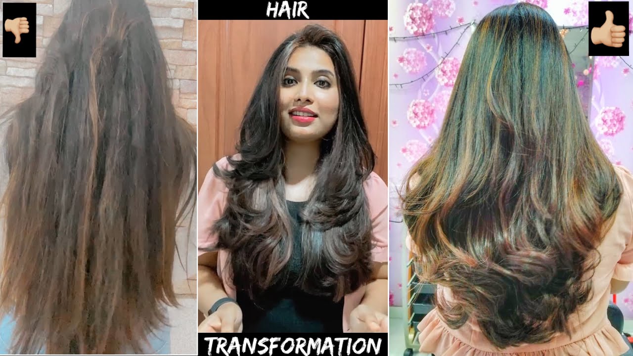 How I transformed my Hair ? | എന്റെ Hair cut - നീളം കുറയാതെ layer cut ...