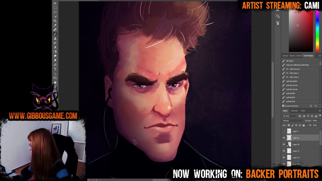 Painting backer portraits - YouTube