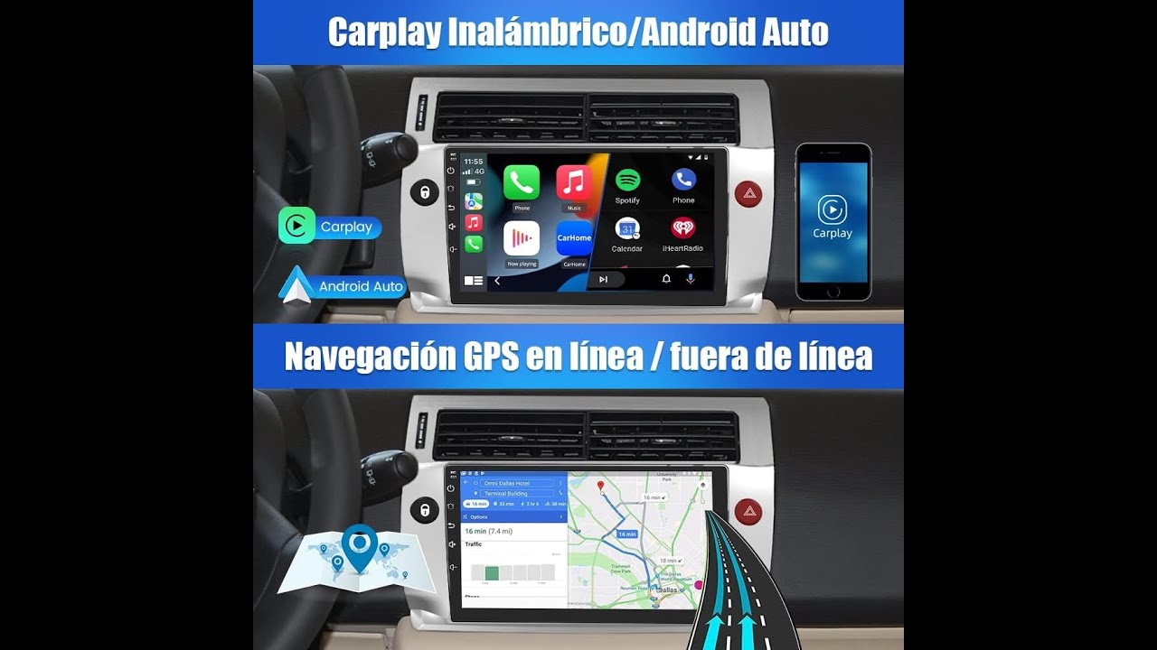 Las 3 mejores pantallas Android para Citroen C4 Grand Picasso - YouTube