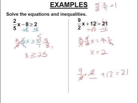 12 1 Solve Two Steps Equations and Inequalities with Fractions - YouTube