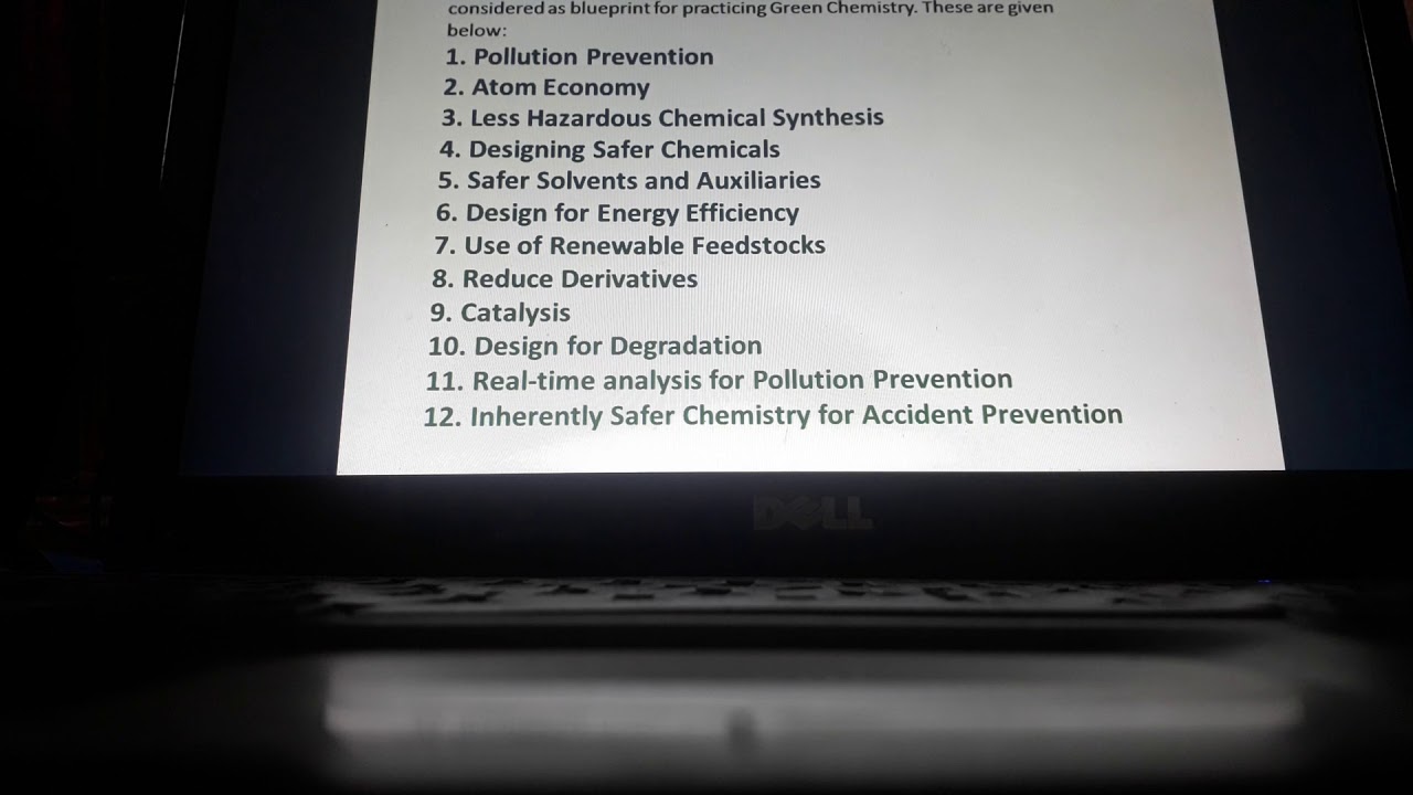 Green Chemistry by Dr. Lalan Chandra Mandal - YouTube