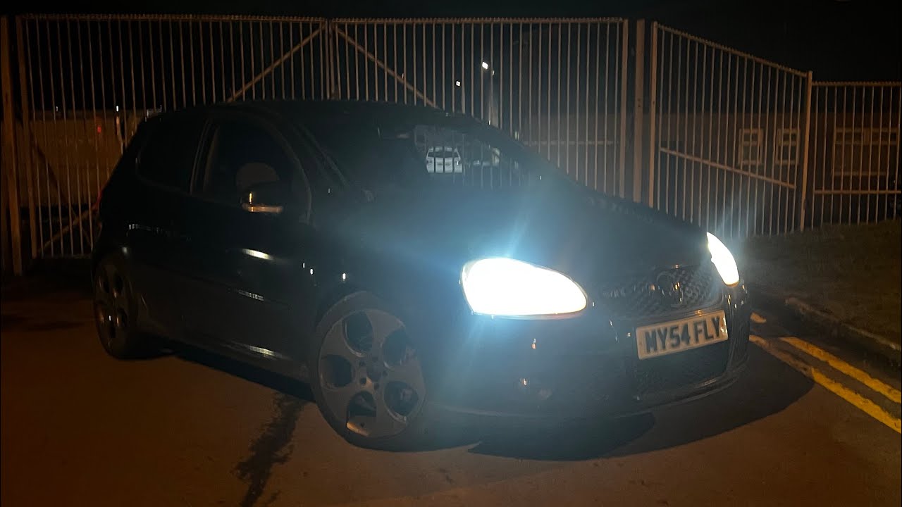 VW Golf MK5 Headlight LED White Bulb Upgrade! (H7 6000K) - YouTube