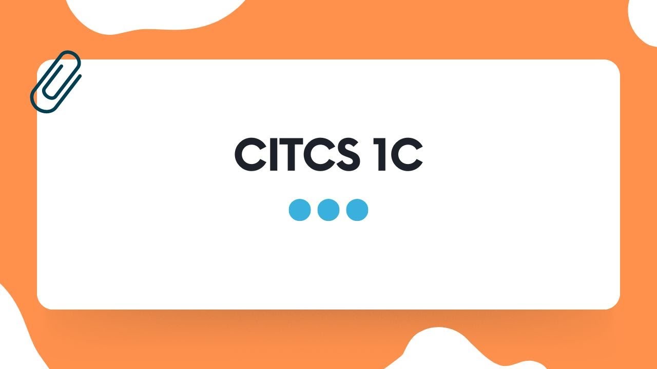 CITCS 1C Module 8 - YouTube