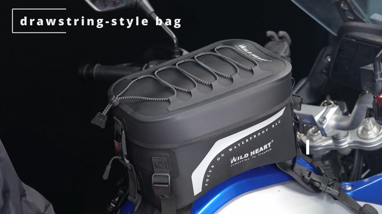 WILD HEART Compeletely Waterproof Motorcycle tank Bag Universal - YouTube