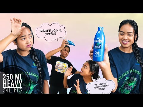 250ml heavy oiling challenge ॥ Oil massage for Hair Growth, Relaxing ...