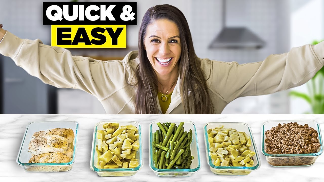 Prepping 7 Days Of Food In 30 Min - YouTube