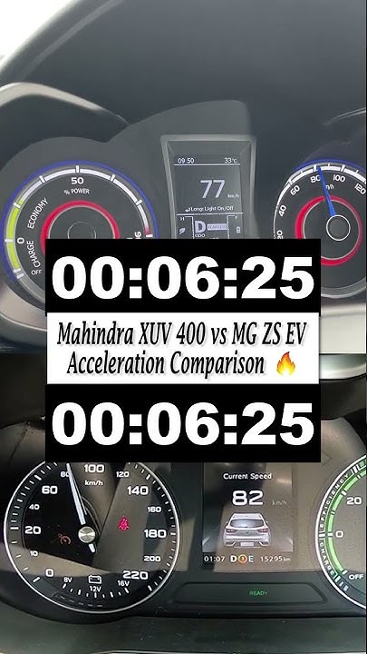 Mahindra XUV400 vs MG ZS EV 0-100 Km/h Acceleration Comparison #shorts - YouTube
