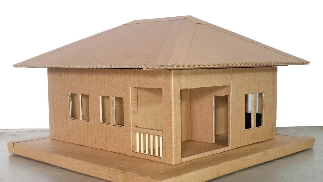 DIY Miniature Tiny Minimalist House Simple Using Cardboard | simpal ...