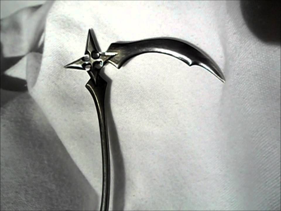 kingdom hearts marluxia key chain scythe - YouTube