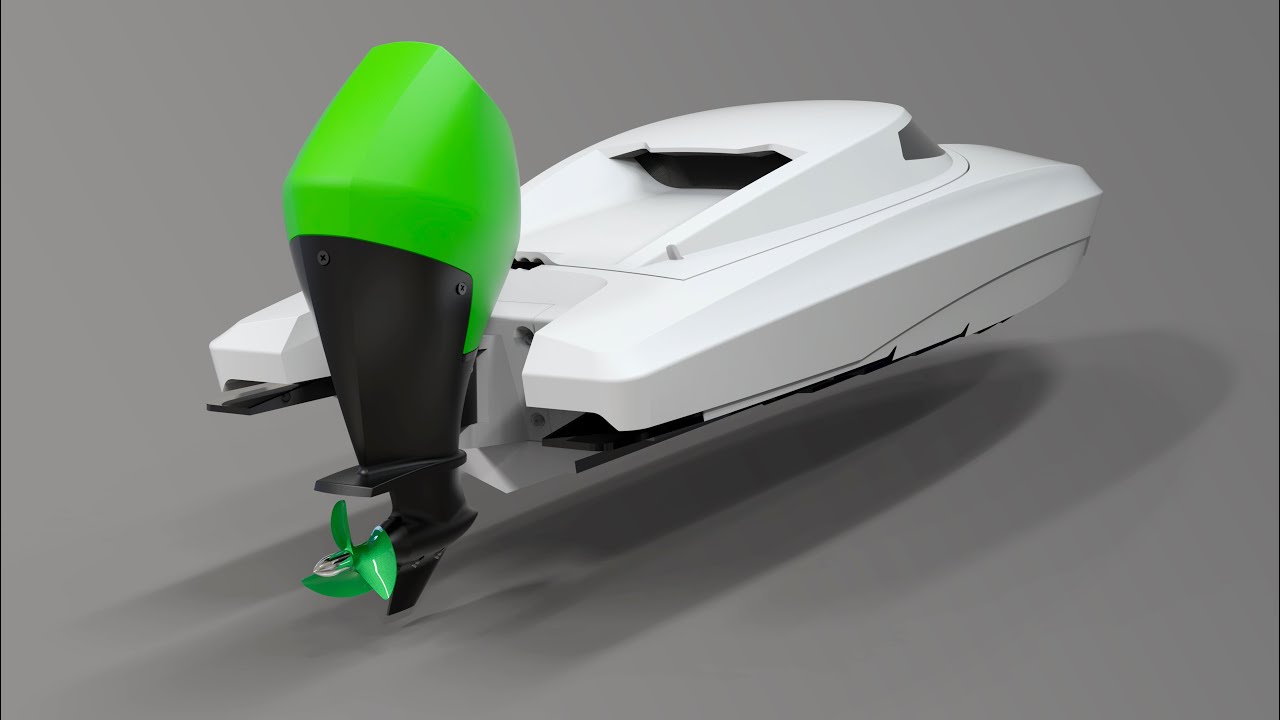 RC Boat outboard motor assembly guid - YouTube