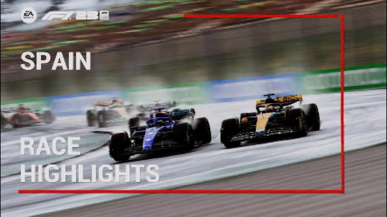 Race Highlights | Spanish Grand Prix | F1 23 Two Player Career - YouTube