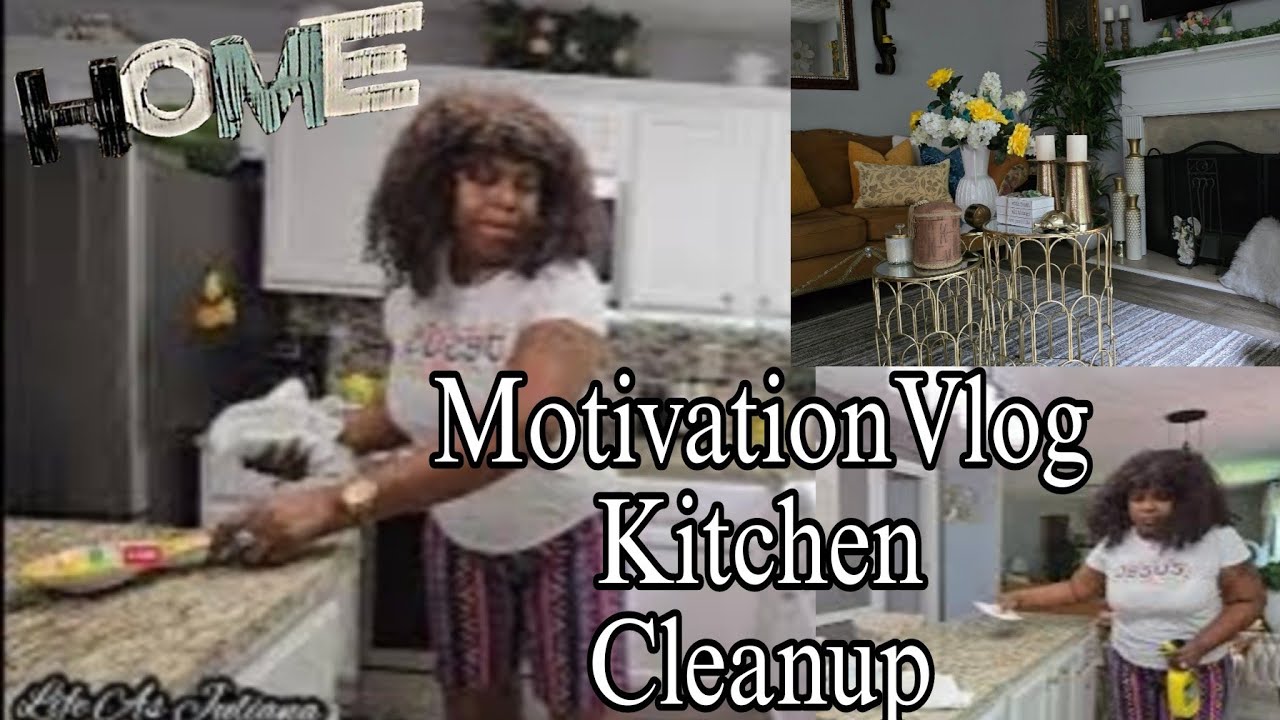 Saturday Morning Cleaning Motivation | Kitchen Cleanup+Living Room Quick Cleanup Motivational ...