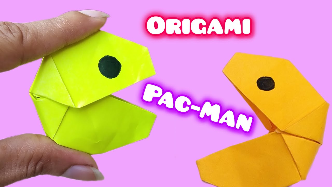 How to make Pac-Man TOY | Origami Pac-Man | Moving Paper Toys | Origami ...