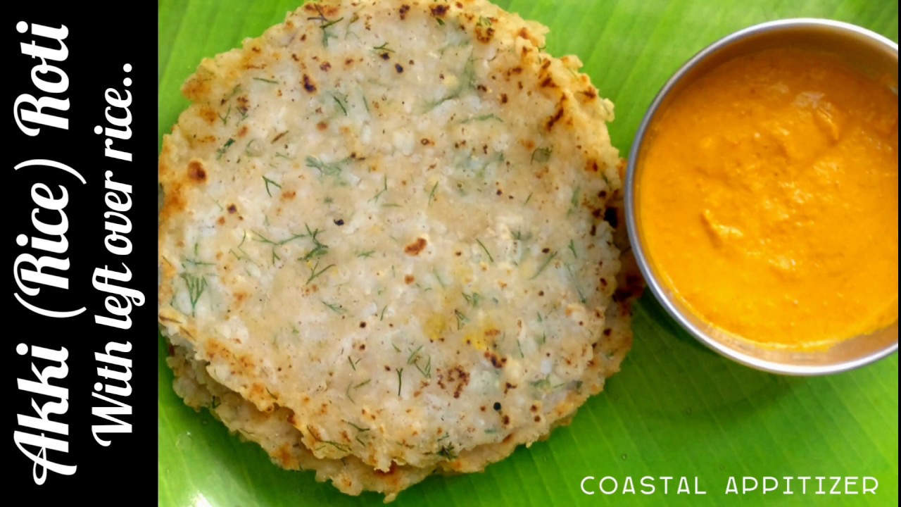 Akki or Rice Roti | Easy Rice Recipe - YouTube