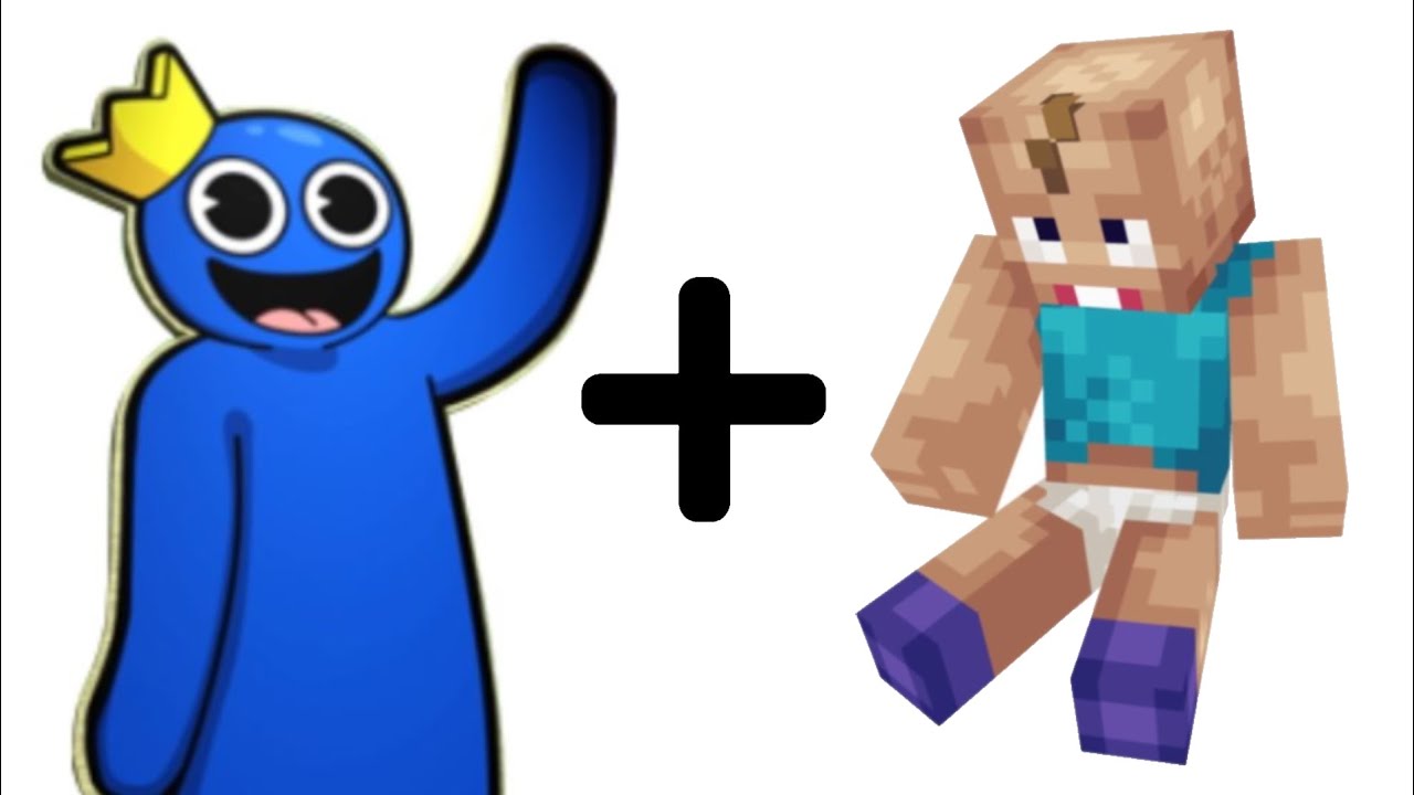 Blue + Minecraft Baby =??? Roblox Rainbow Friends Animation - YouTube